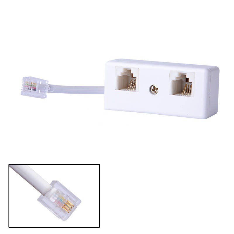 Buy Nevenka 2Way RJ11 Telephone Plug to RJ11 Socket Adapter and ...