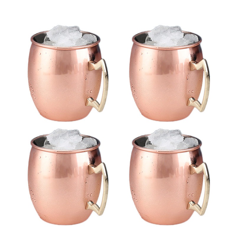 Buy Nevenka 500ml Stainless Steel Moscow Mule Mugs Set of 4 Smooth ...