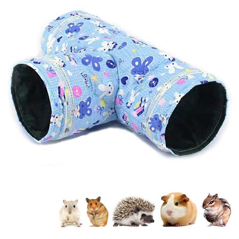 Buy Nevenka Guinea Pig Tunnels and Tubes Collapsible 3 Way Hideout-Blue ...