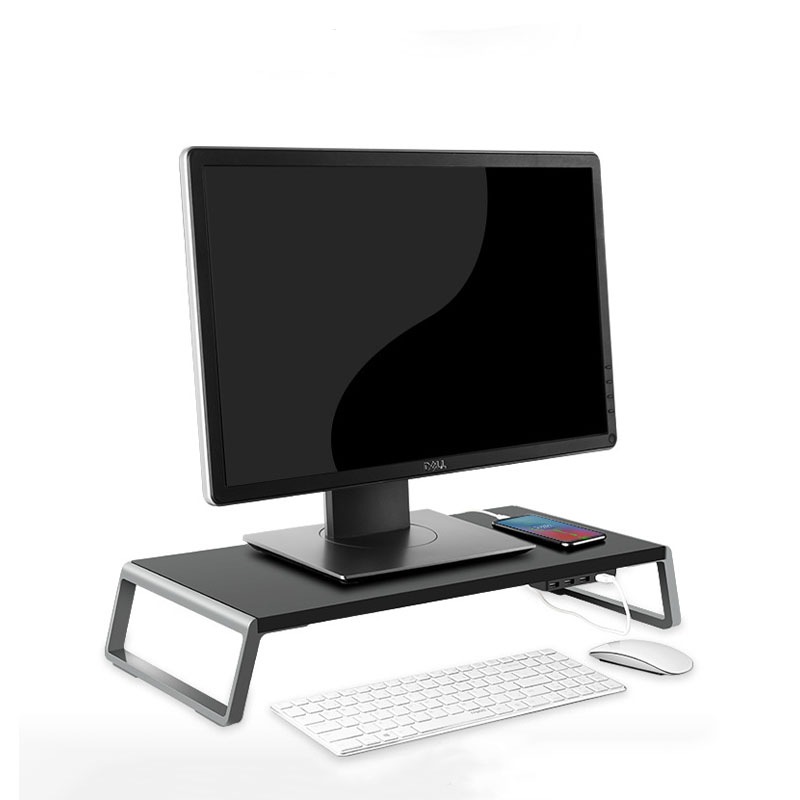 Buy Nevenka Simple Monitor Stand Riser Desk Organizer Stand with USB ...