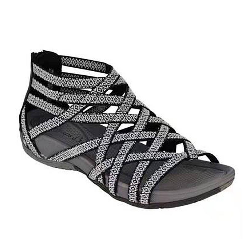Buy Nevenka Womens Roman Sandals Wedge Open Toe Flats with Back Zipper ...