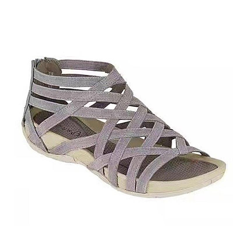 Buy Nevenka Womens Roman Sandals Wedge Open Toe Flats with Back Zipper ...