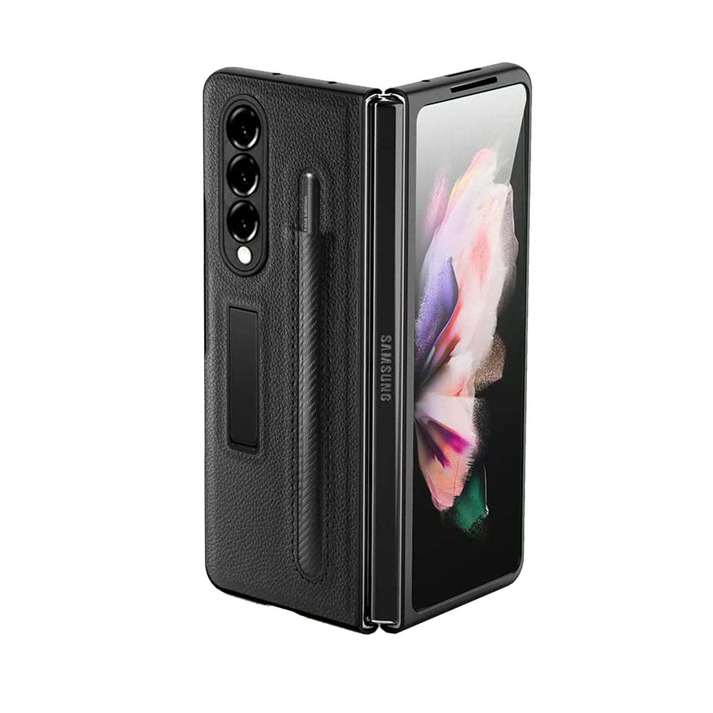 Buy Samsung Galaxy Z Fold 4 Leather Standing Case with Pen Holder ...