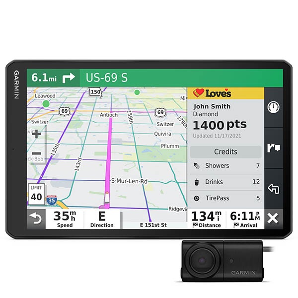Buy Garmin dezl LGV1010 10" GPS Truck Nav w/ BC 50 Night Vision Cam ...