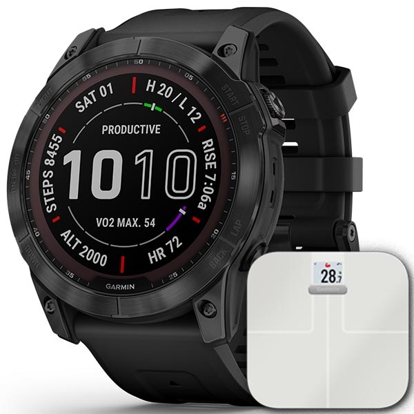 Buy Garmin Fenix 7X Sapphire Solar Black Watch w/ Index S2 White Scale ...