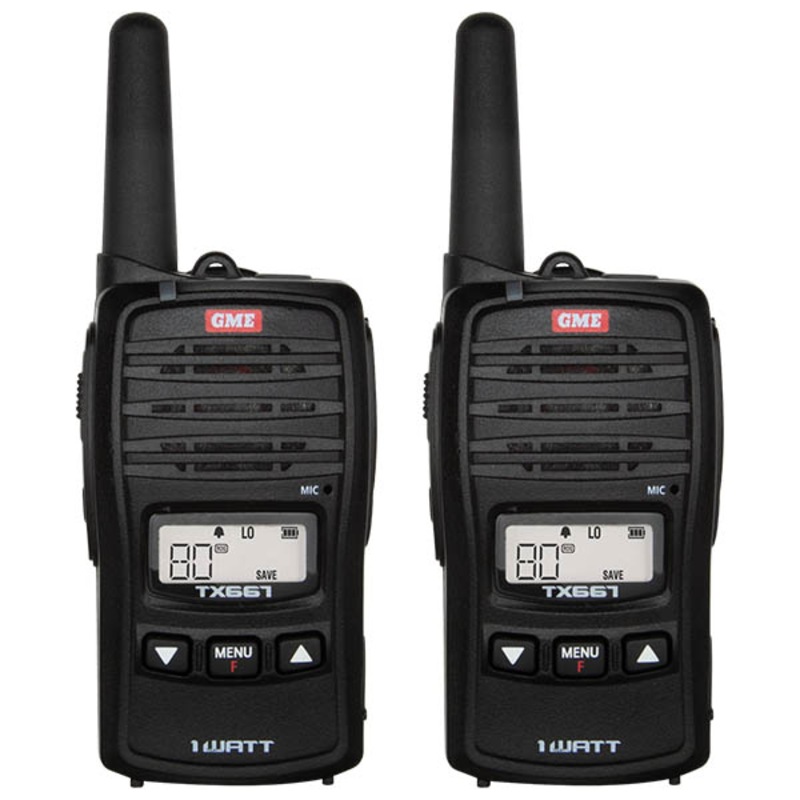 Buy GME TX667 1 Watt UHF Handheld Radio - Twin Pack - MyDeal