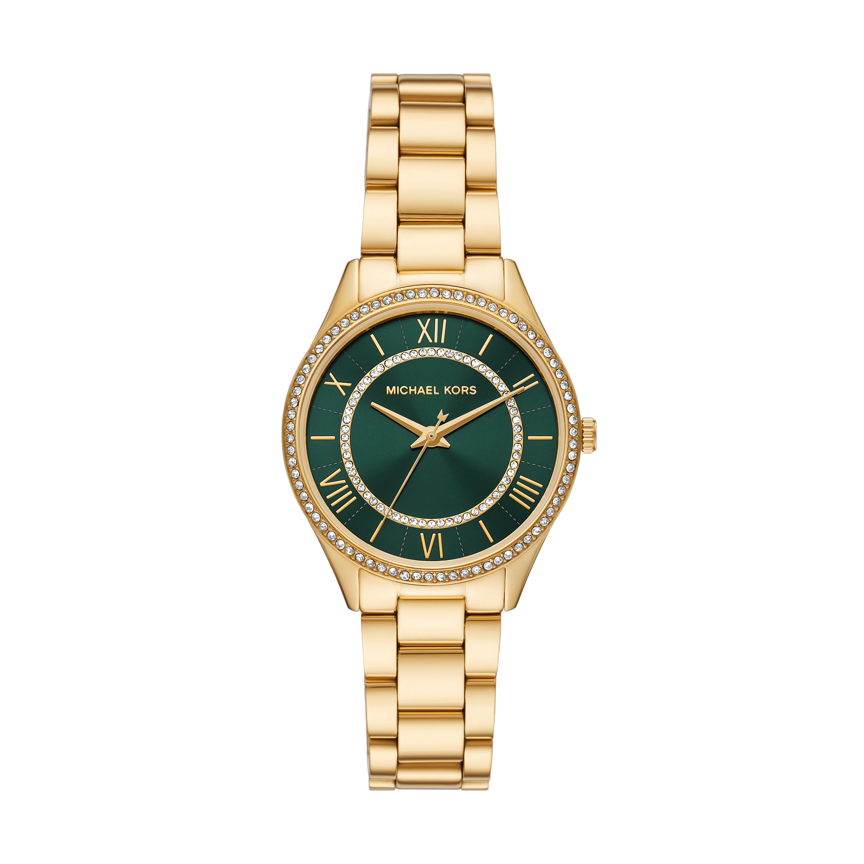 Buy Michael Kors Lauryn Three-Hand Gold-Tone Stainless Steel Watch ...