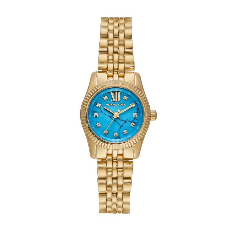 Buy Michael Kors Lexington Three-Hand Gold-Tone Stainless Steel Watch ...