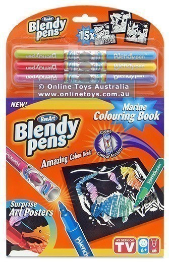 Buy Blendy Pens Marine Colouring Book - MyDeal Australia