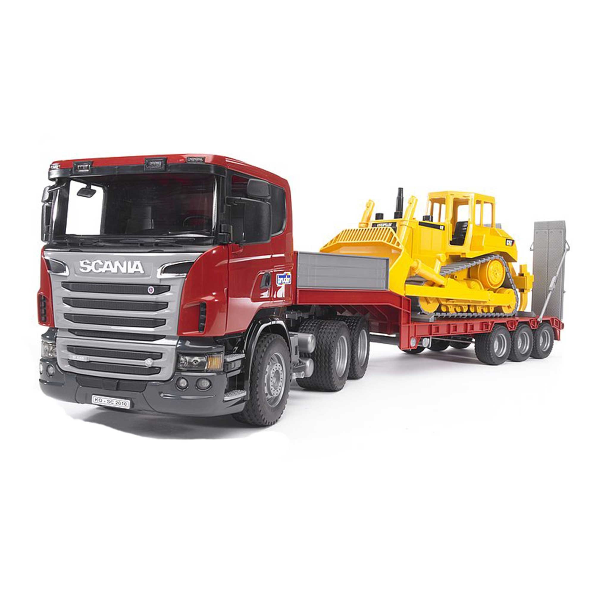 Buy Bruder - Scania R-Series Low Loader Truck with CAT Bulldozer ...
