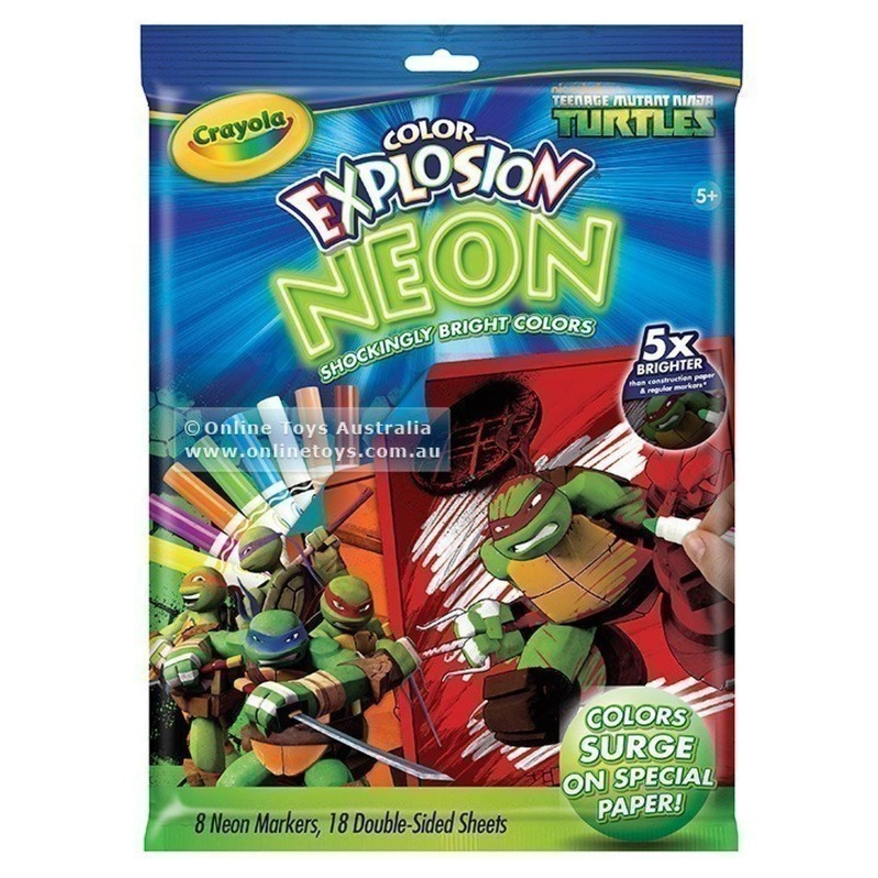 Buy Crayola Neon Colour Explosion - Teenage Mutant Ninja Turtles - MyDeal