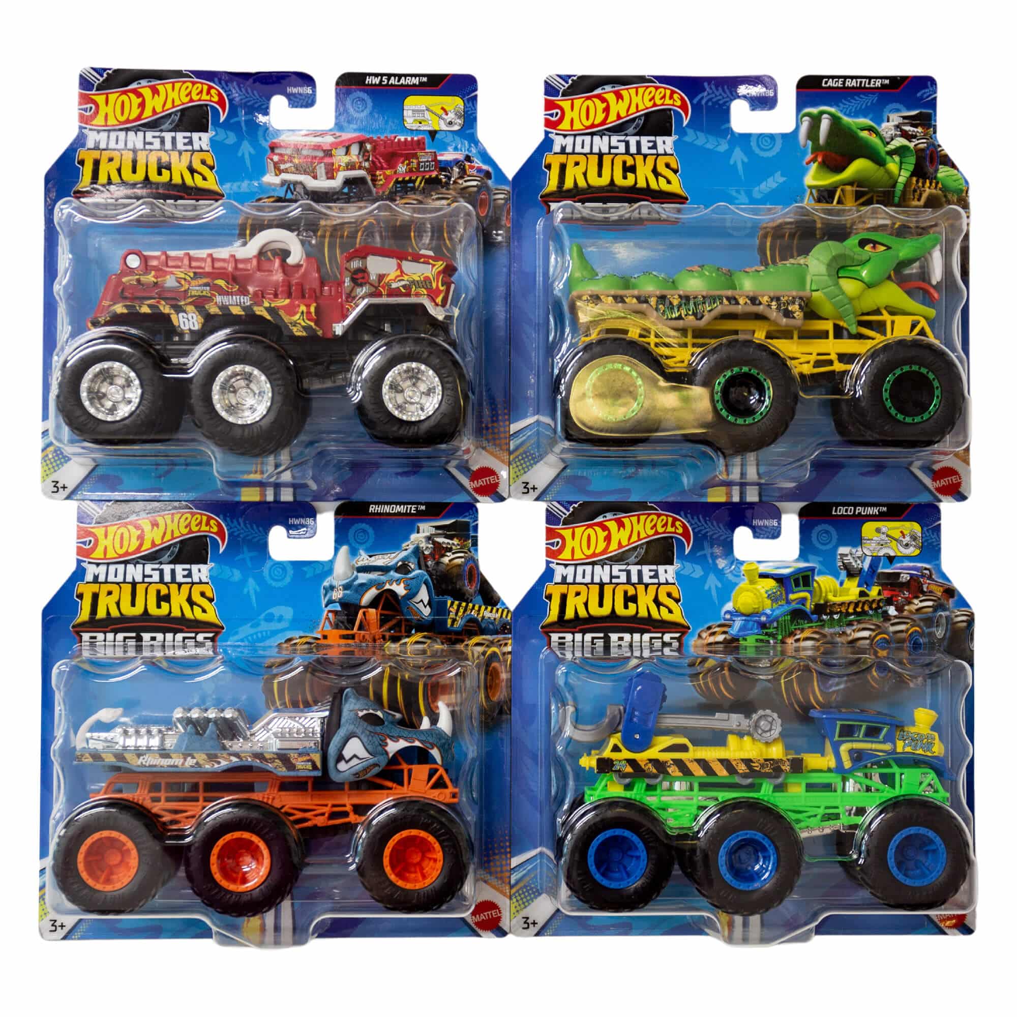 Buy Hot Wheels - Monster Trucks Big RIGS Complete Set of 4- 2024Q4 ...