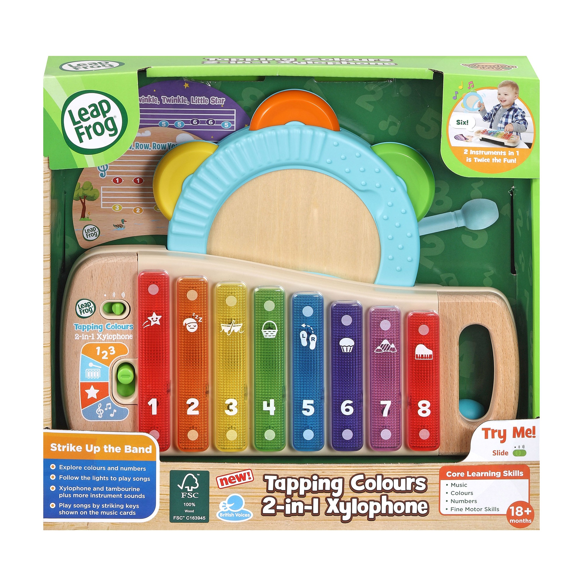 Buy LeapFrog - Wooden Tapping Colours 2-in-1 Xylophone - MyDeal Australia