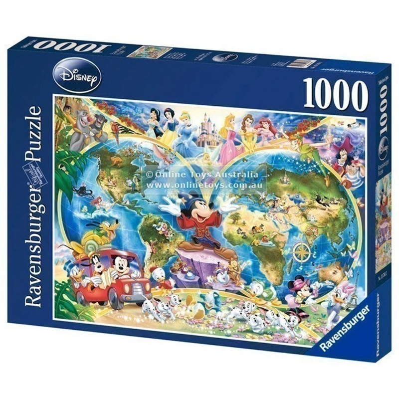 Buy Ravensburger - Disney's World Map - 1000 Piece Puzzle - MyDeal