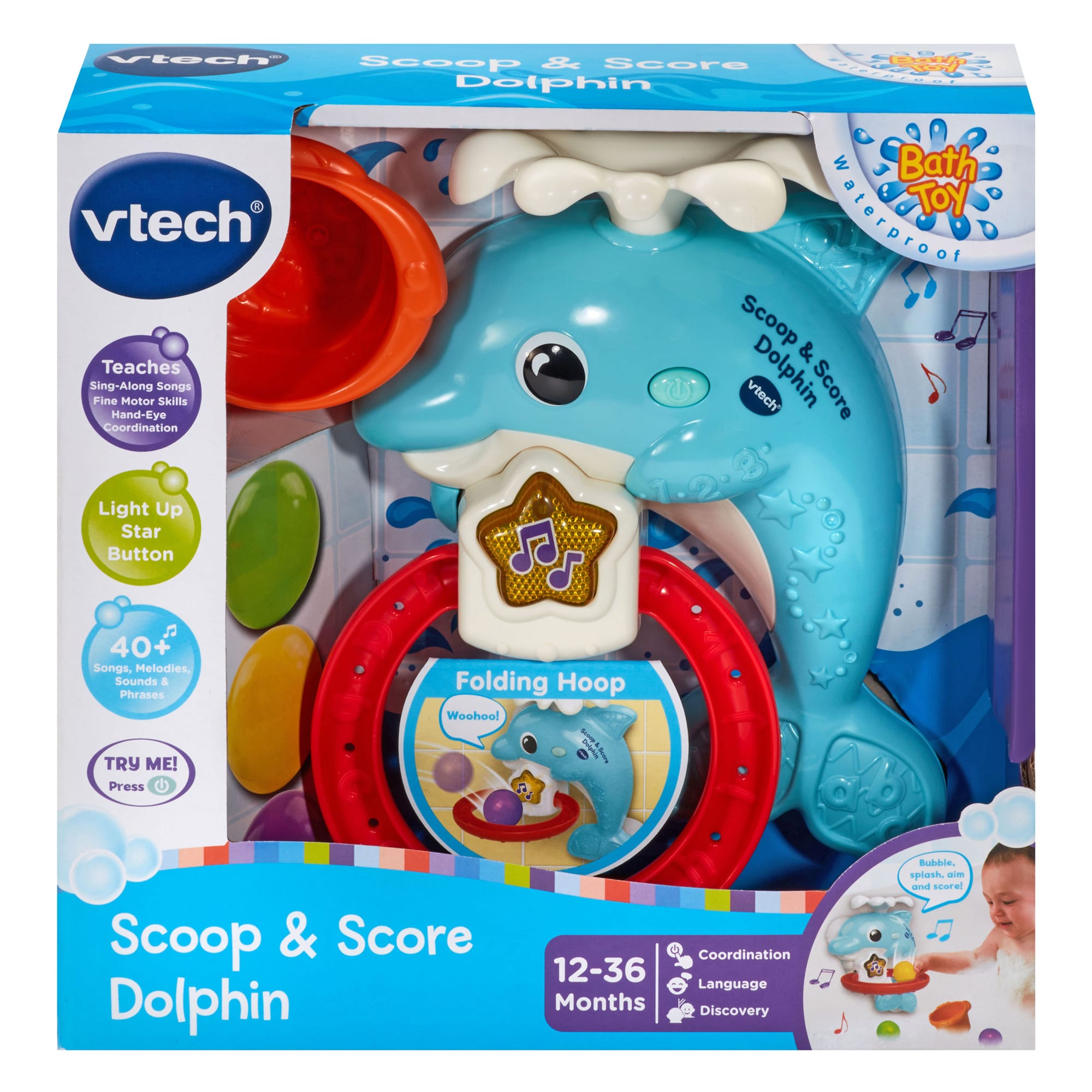 Buy Vtech - Scoop & Score Dolphin Bath Toy - MyDeal Australia