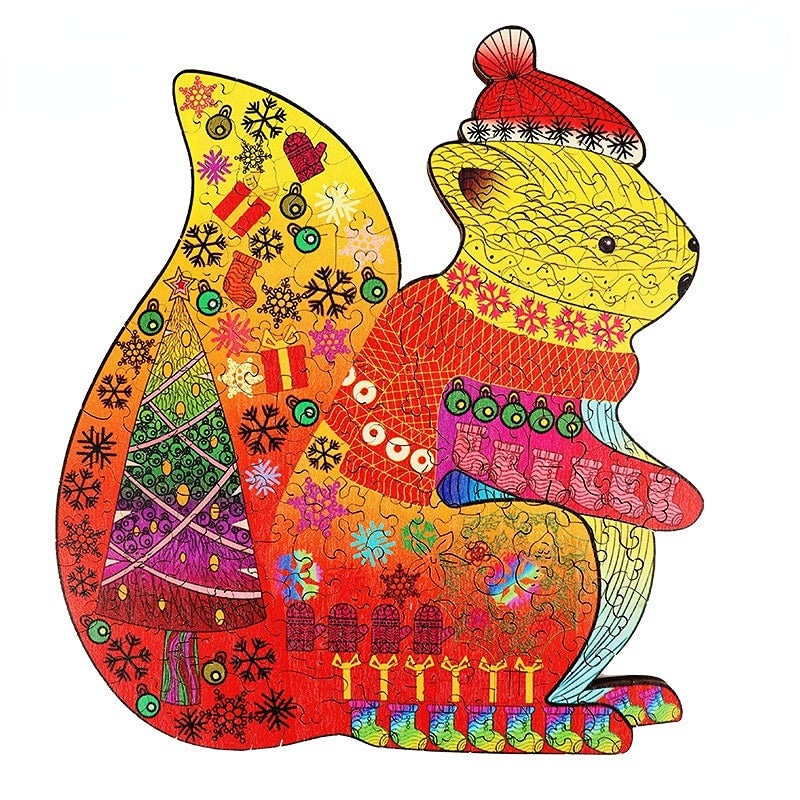 Buy AnyGame Brightly Colored Jigsaw Puzzles Red Rat Popular Wooden ...