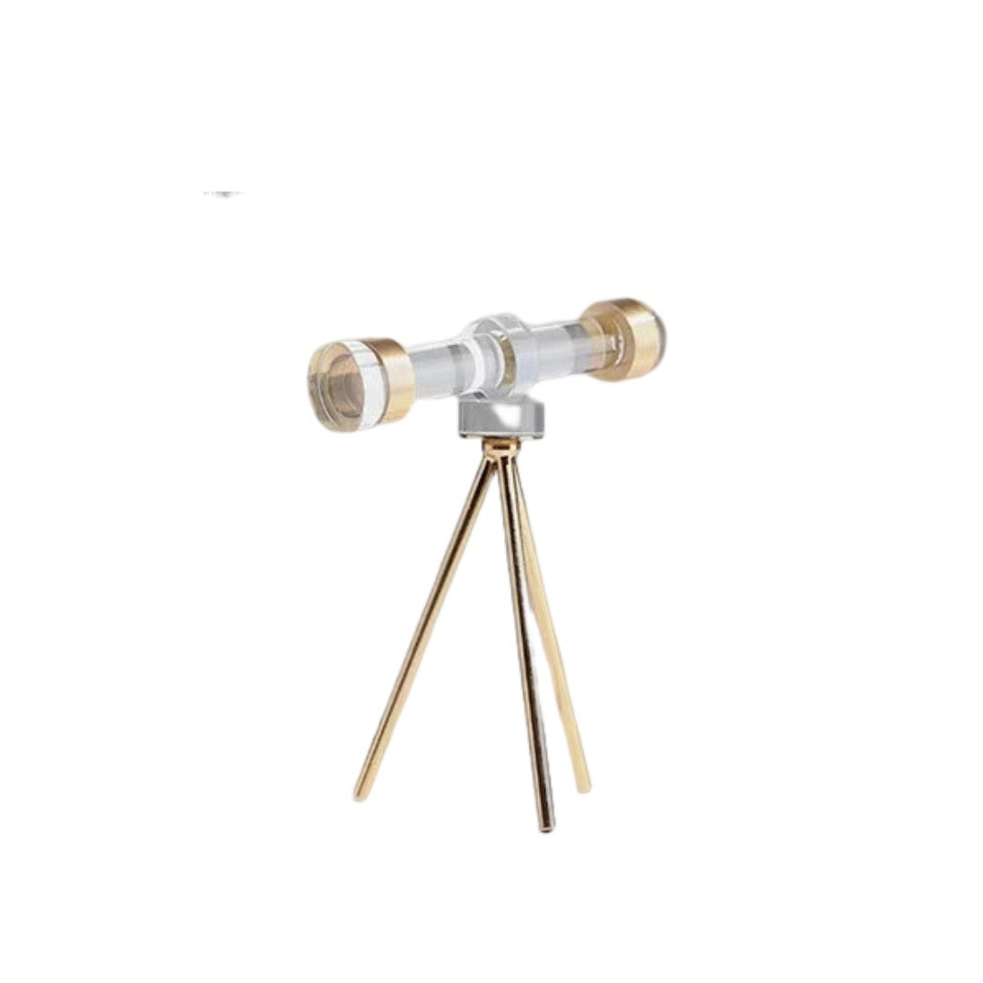 Buy ANYHOUZ 12*20*25cm Modern Crystal Telescope Sculpture Tabletop Home ...
