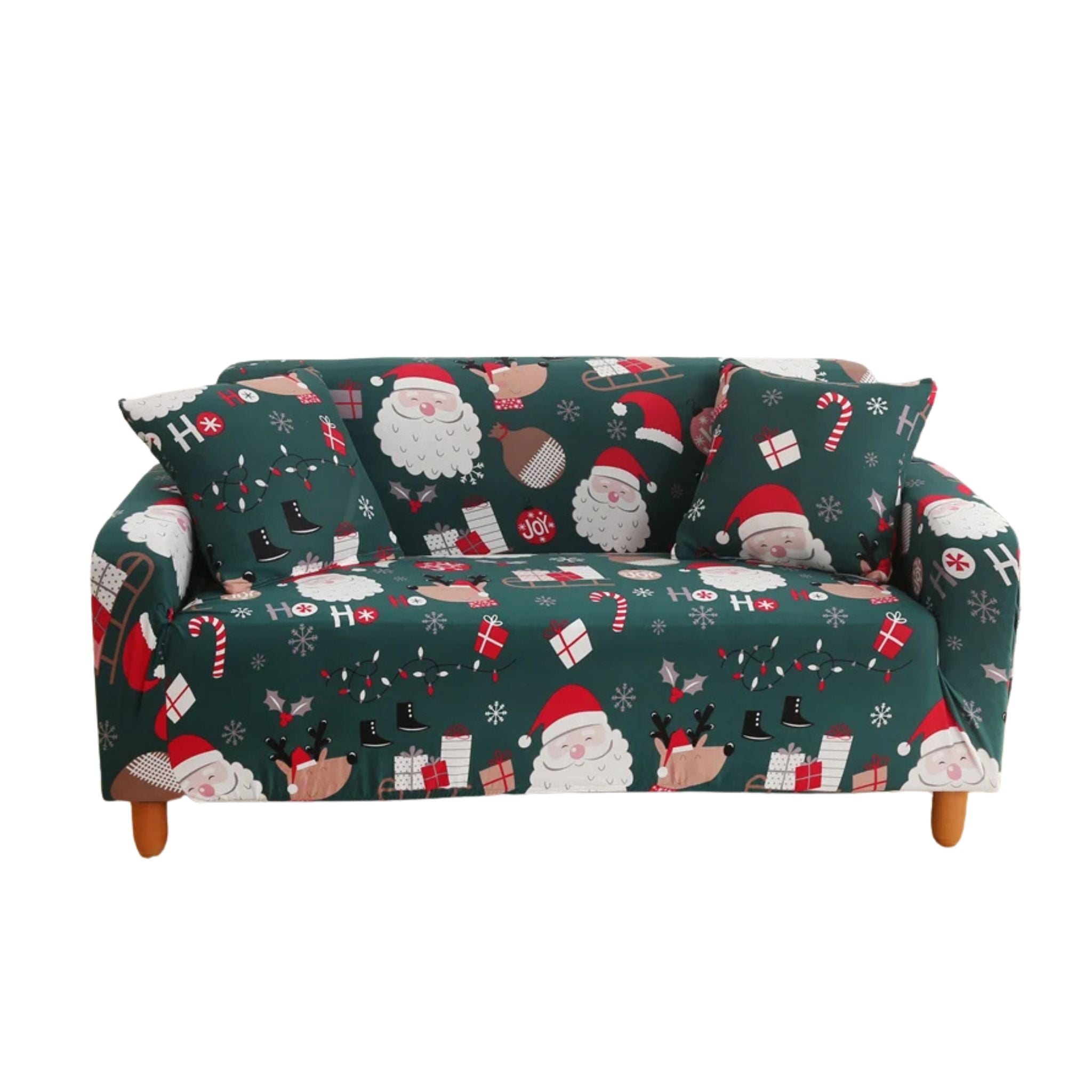 Buy Anyseat Sofa Cover Green Christmas Santa Claus Design Non Slip ...
