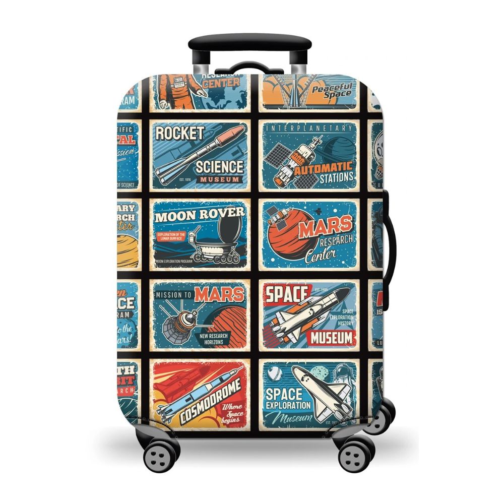 Buy Anyhouz Suitcase Cover Rocket Science Blue Green Small to XL ...