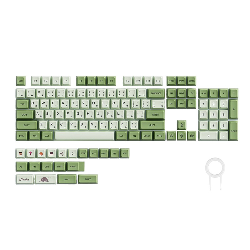 Buy ANYMOB Keycap Keyboard Olive Green 124 Matcha Japanese Dye ...