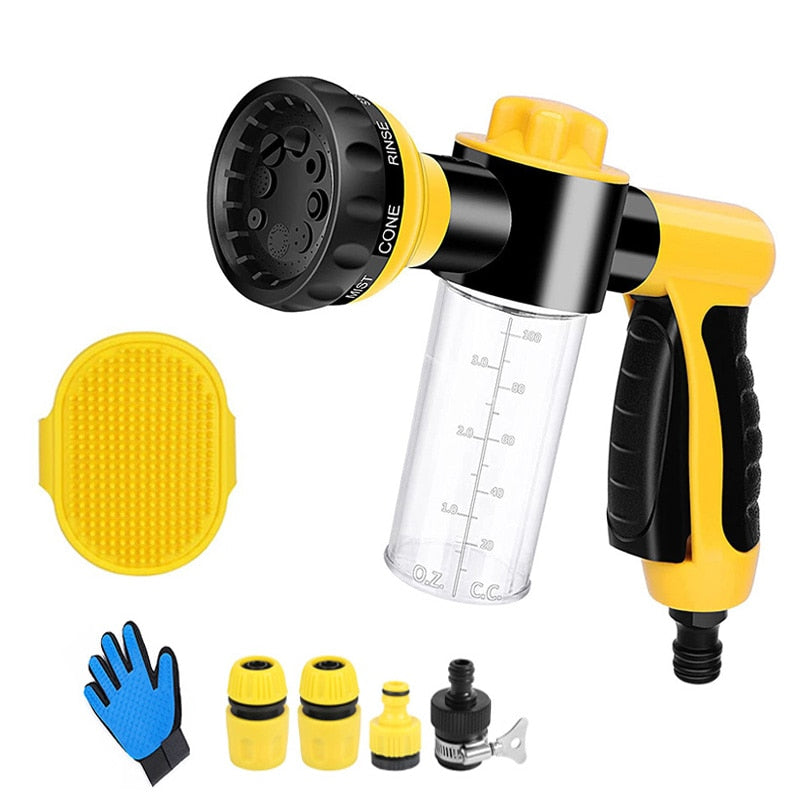 Buy Anywags Pet Shower Gun Jet 480g Yellow 7 in 1 High-pressure Sprayer ...