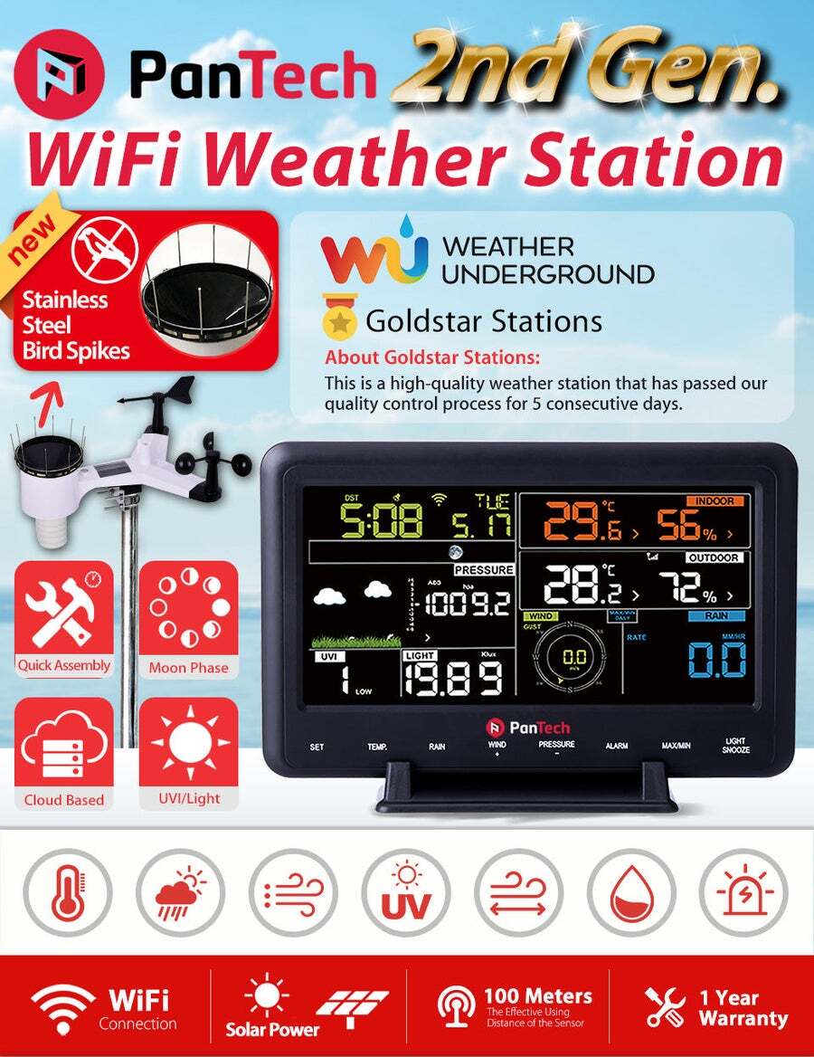 Buy PanTech Weather Station WH2900 Colour LCD Wifi Wireless Weather ... Buy PanTech Weather Station WH2900 Colour LCD Wifi Wireless Weather ...