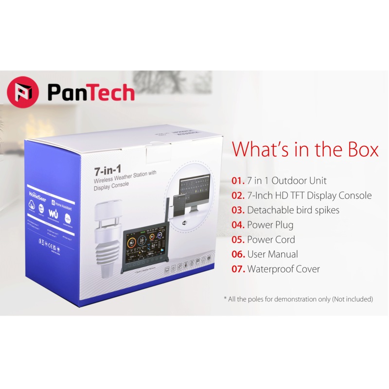 Buy PanTech Weather Station Wireless Australia-Gen 7 IoT-Indoor Outdoor ...