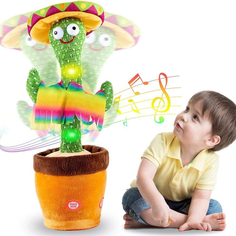 Buy Kidst Dancing Cactus Repeat Talking, Dancing & Singing Plush Cactus ...