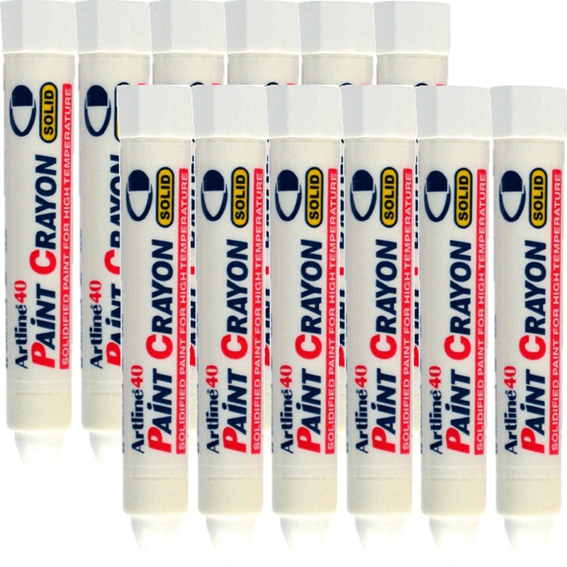 Buy Artline 40 Permanent Paint Crayon Solid White Box 12 - MyDeal