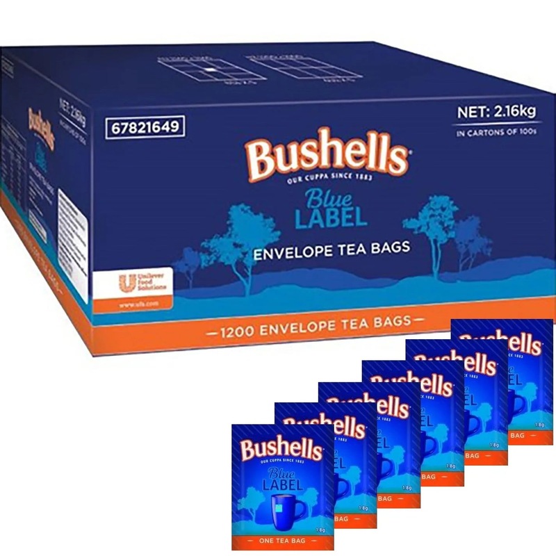Buy Bushells 1200 Black Tea Cup Bags Blue Label Individually Wrapped ...