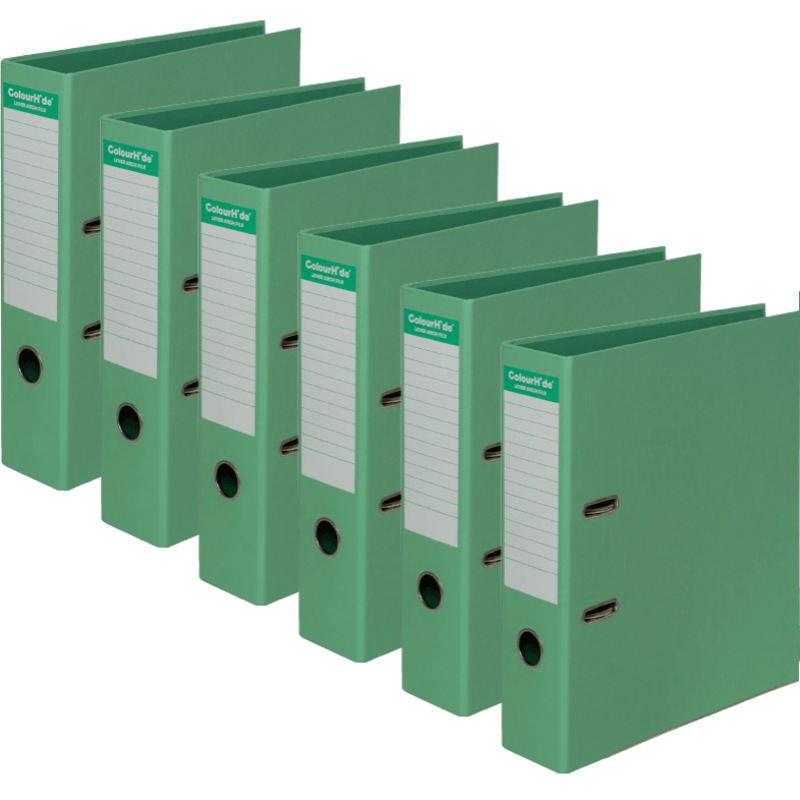 Buy Colourhide Lever Arch File Folder A4 Biscay Green Pack 6 - MyDeal