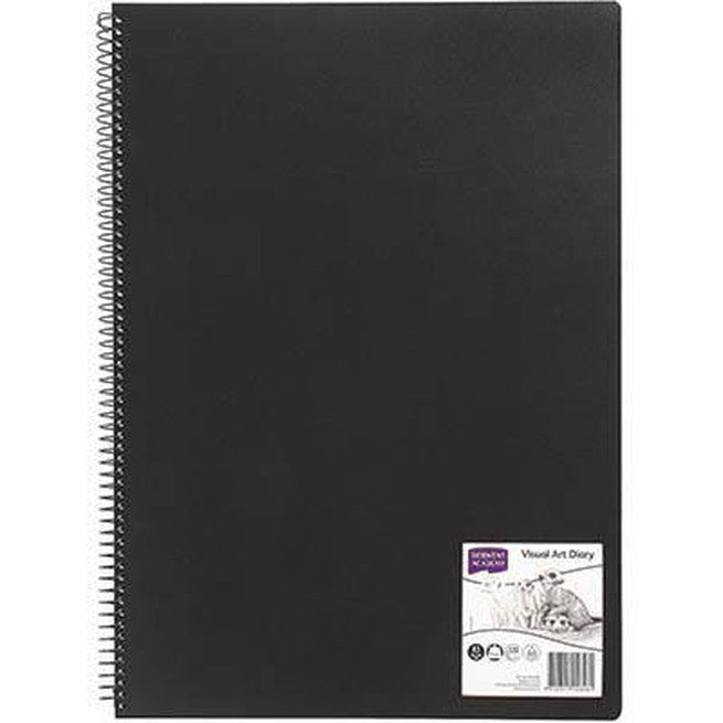 Buy Derwent Academy Visual Art Diary Portrait 120 Pages A3 Black ...