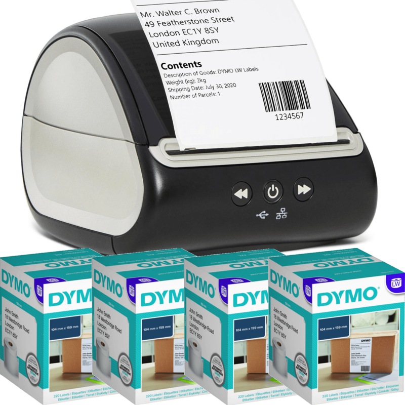 Buy Dymo Labelwriter 5XL Label Printer Starter Pack Label Rolls Courier ...