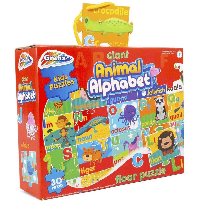 Buy Giant Animal Alphabet 30 Piece Floor Puzzle Kids - MyDeal