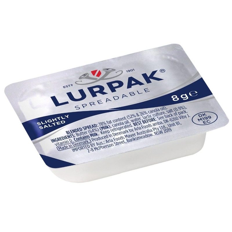 Buy Lurpak Butter Spreadable Individual Portions 8g 100 Pack Carton ...
