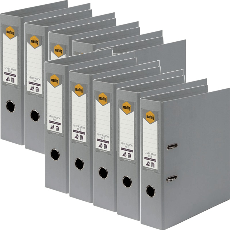Buy Marbig Linen Lever Arch File Folder PE A4 75mm Grey Box 10 - MyDeal Buy Marbig Linen Lever Arch File Folder PE A4 75mm Grey Box 10 - MyDeal