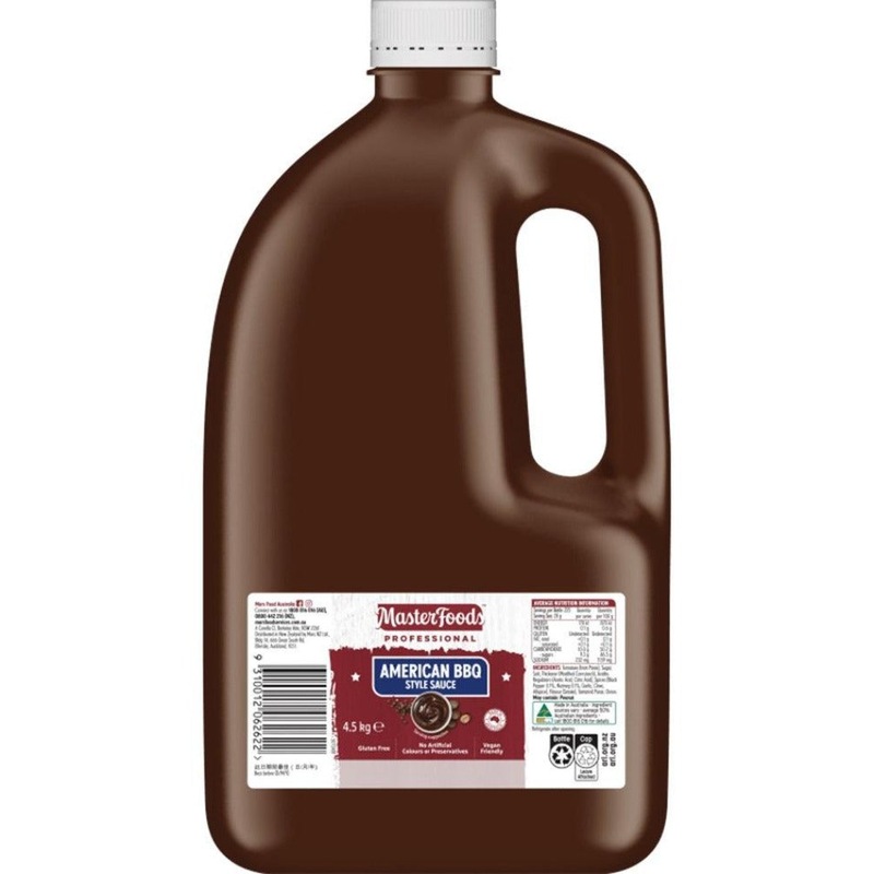 Buy Masterfoods Professional American BBQ Style Sauce Barbeque 4.5kg ...