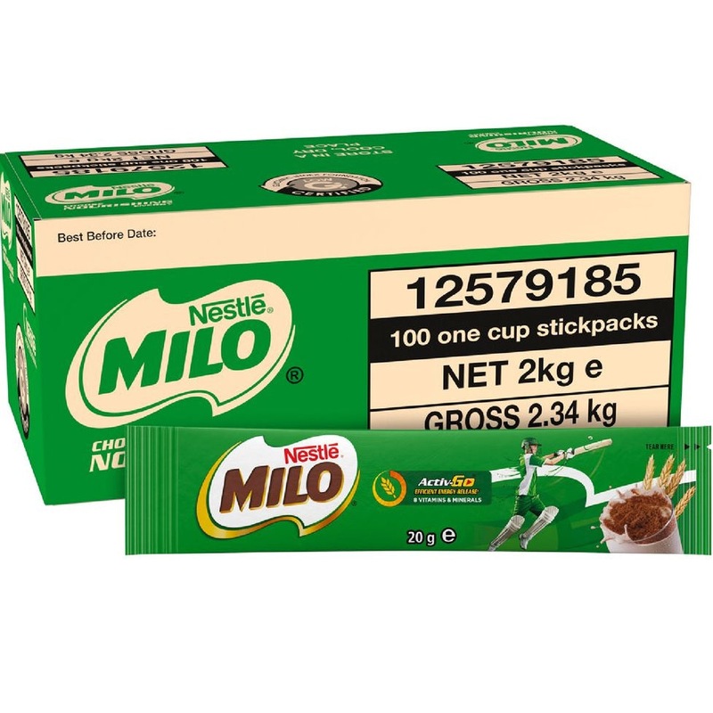 Buy Nestle Milo Single Serve Sachets 20g 100 Pack Carton Bulk Box - MyDeal