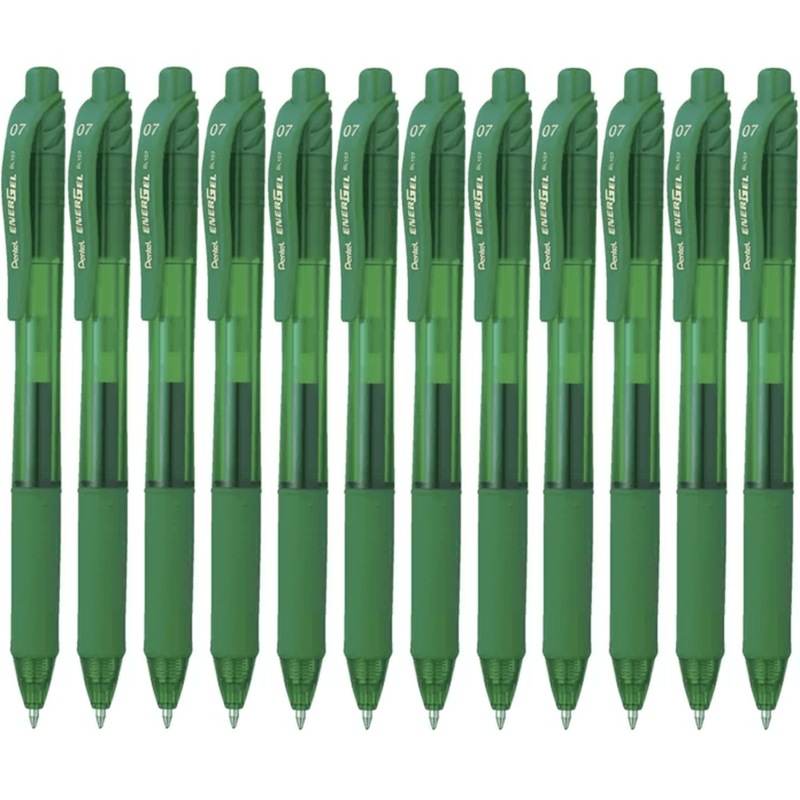 Buy Pentel BL107 Energel-X Retractable Gel Ink Pen 0.7mm Green Box 12 ...