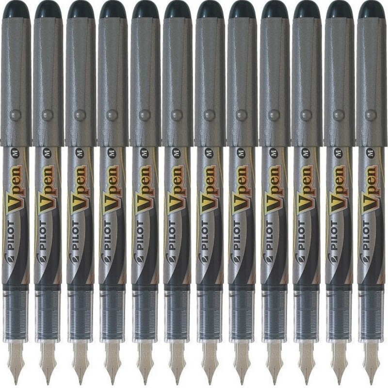 Buy Pilot Disposable Fountain V Pen Black Box 12 - MyDeal