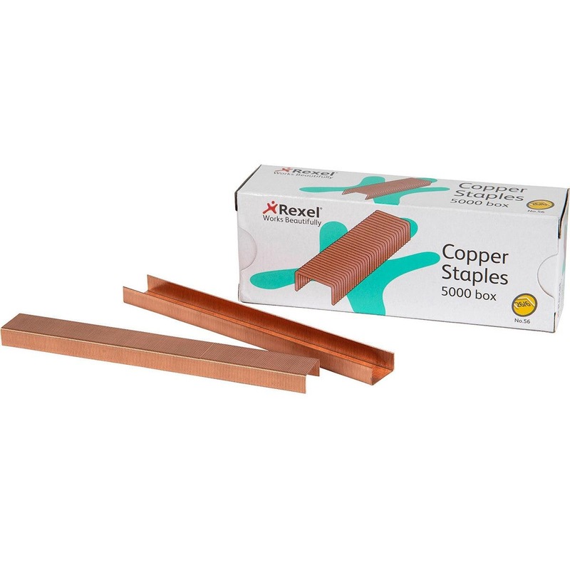Buy Rexel Copper Staples No.56 26/6 Pack 5000 Box - MyDeal