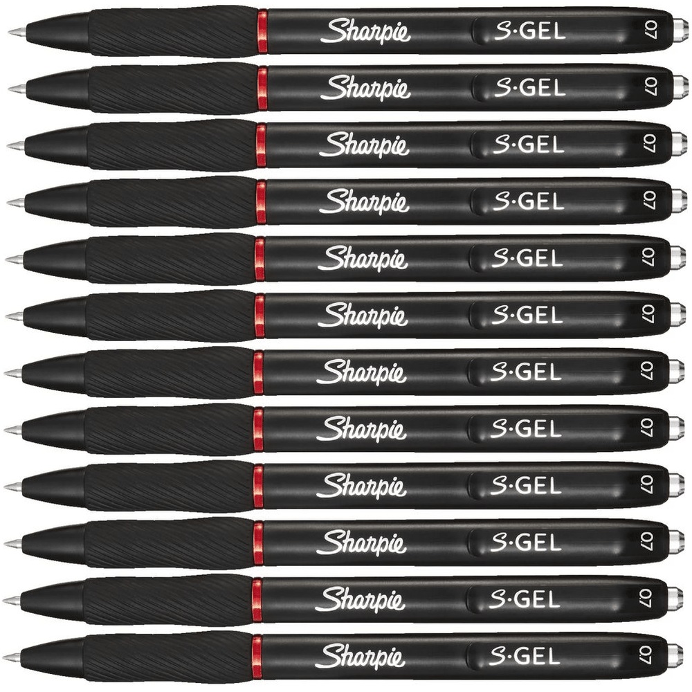 Buy Sharpie S-Gel Retractable 0.7mm Pen Red Box 12 - MyDeal Australia