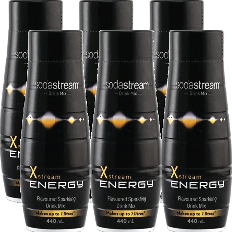 Buy SodaStream XStream Syrup Mix Energy Drink 440mL Pack 6 BULK - MyDeal