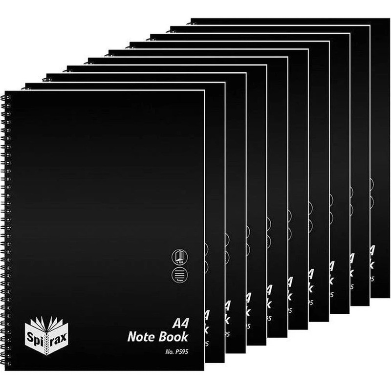 Buy Spirax P595 Notebook 7mm Ruled Polypropylene Cover Spiral 120 Page ...