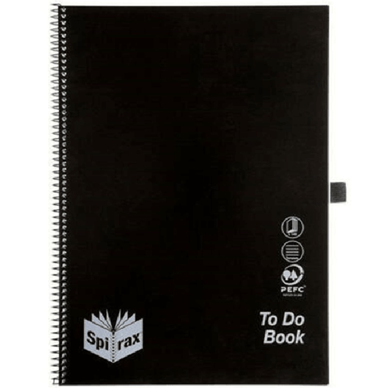 Buy Spirax P704 Notebook To Do List Appointment Book 140 Page A4 Black ...