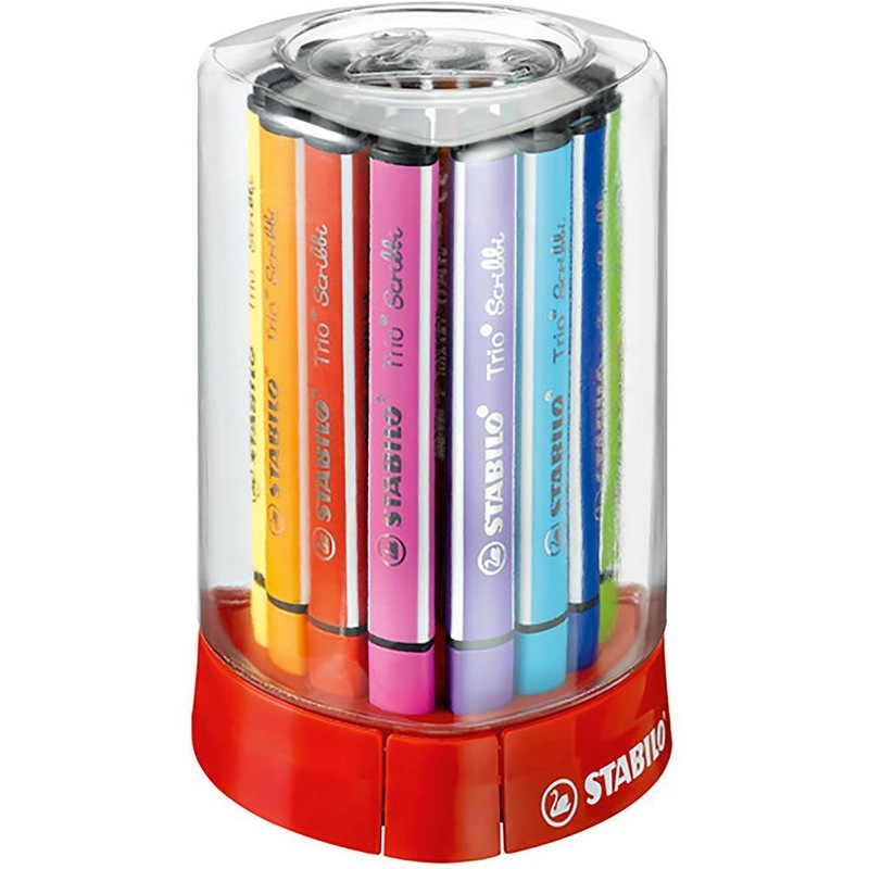 Buy Stabilo Trio Scribbi Fibre Tip Pens Box 12 - MyDeal
