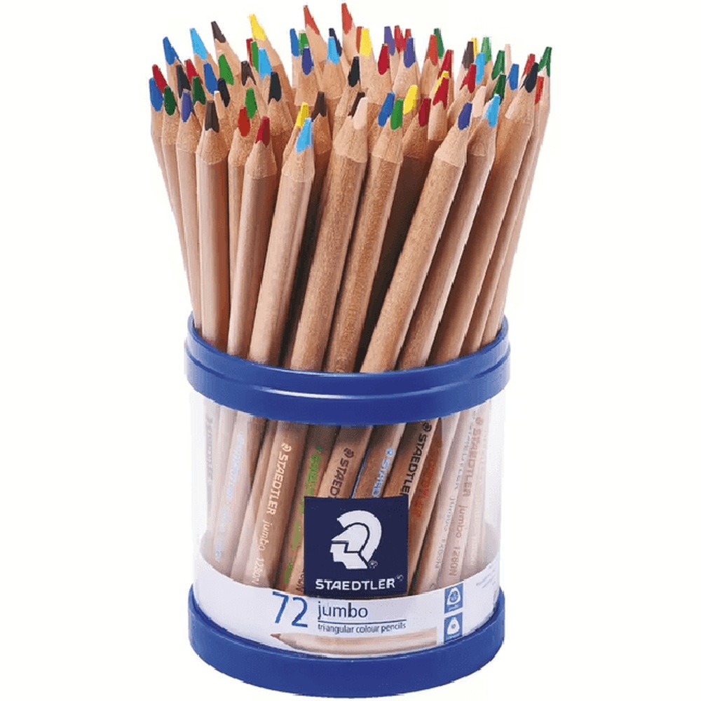 Buy Staedtler Natural Jumbo Triangular-Grip Coloured Pencils Assorted ...