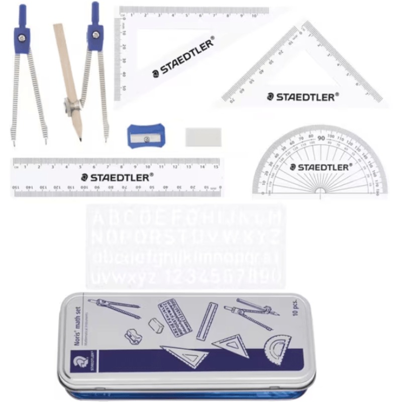 Buy Staedtler Noris Club Maths Set 10 Piece Geometry Kit Students ...