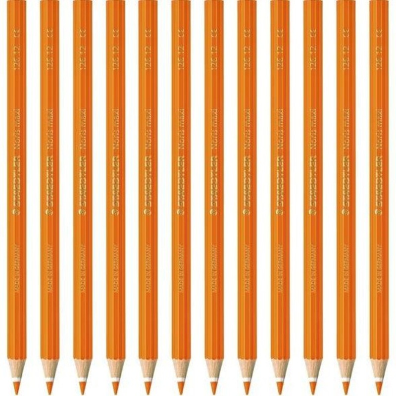 Buy Staedtler Noris Club Maxi Learner Coloured Pencils Orange Pack 12 ...