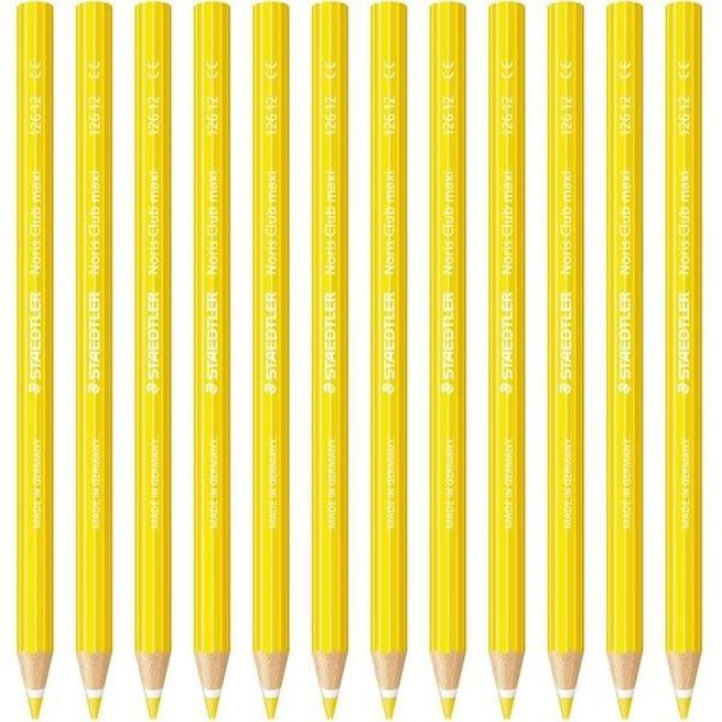 Buy Staedtler Noris Club Maxi Learner Coloured Pencils Yellow Pack 12 ...
